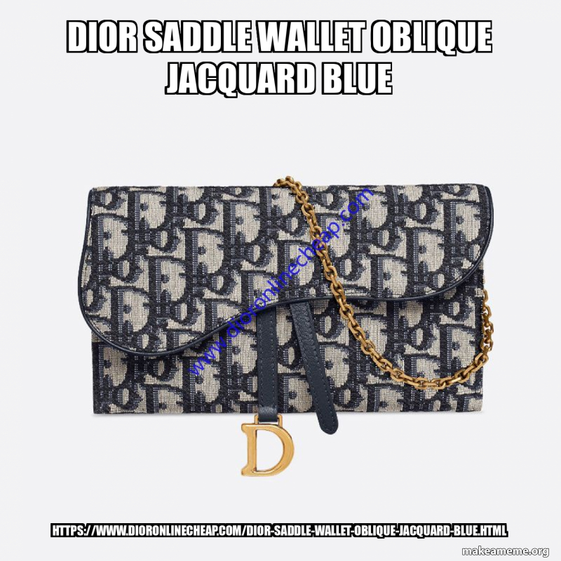Dior Saddle Wallet Oblique Jacquard Blue https://www.dioronlinecheap ...