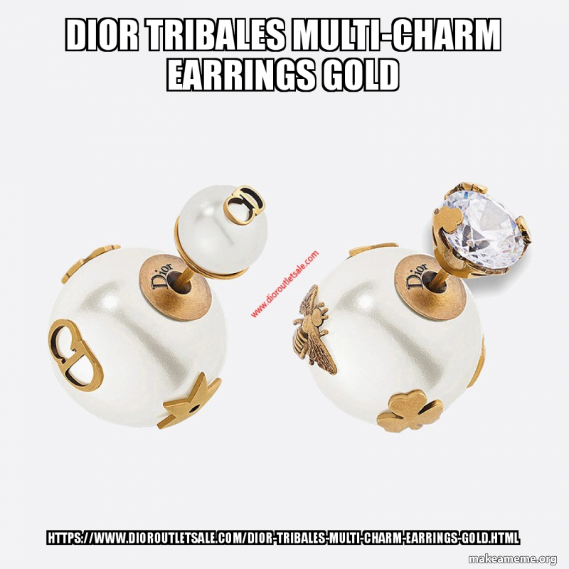 Dior Tribales Multi-charm Earrings Gold https://www.dioroutletsale.com ...
