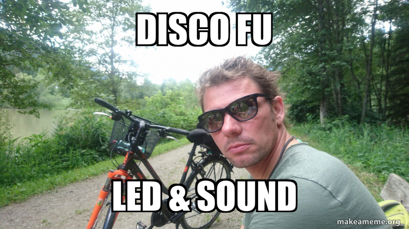Disco Fu LED & Sound Meme Generator