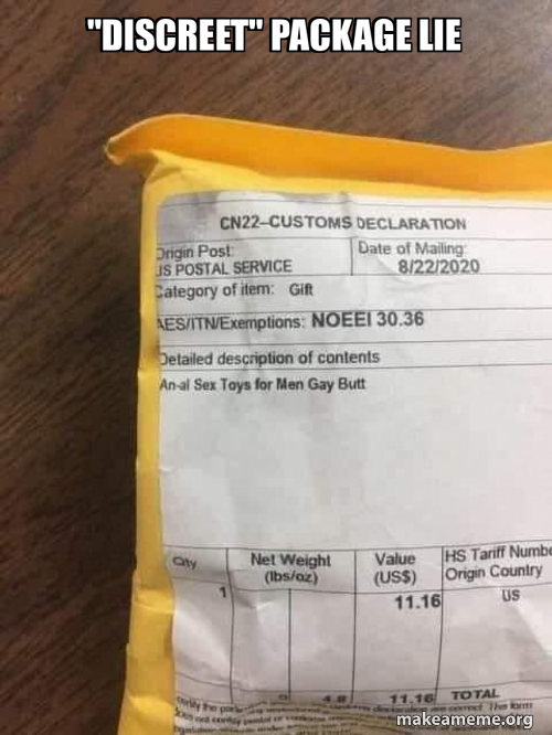 "Discreet" Package lie Meme Generator