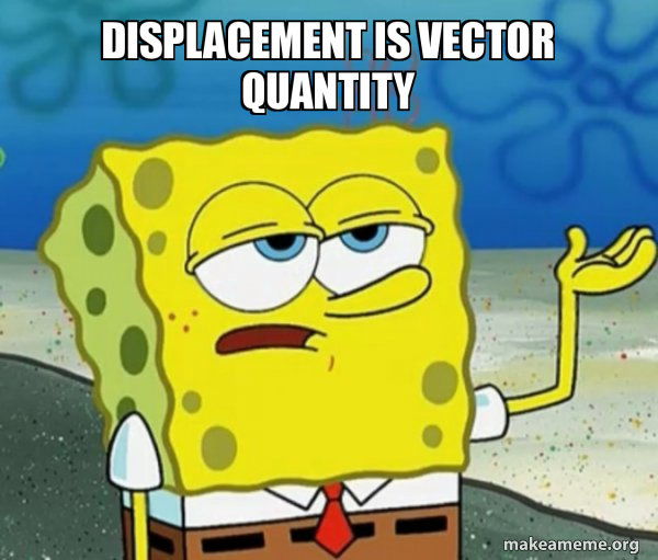 displacement is vector quantity - Tough SpongeBob Meme Generator