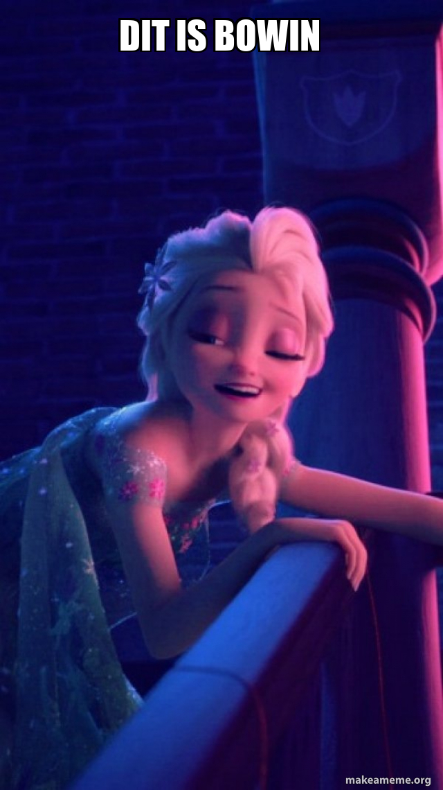 dit is bowin - Drunk Elsa Meme Generator