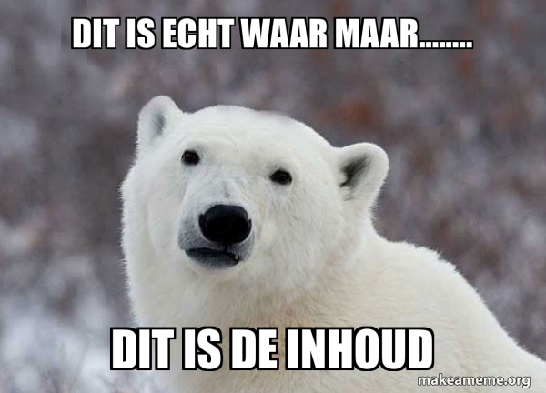 dit is echt waar maar........ dit is de inhoud - Popular Opinion Polar ...