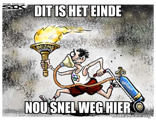 dit is het einde nou snel weg hier Meme Generator