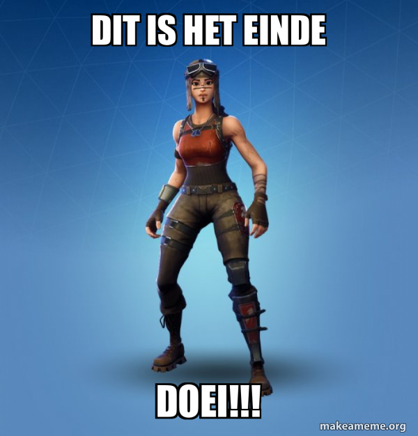 DIT IS HET EINDE DOEI!!! - Renegade Raider Fortnite Skin Meme Generator