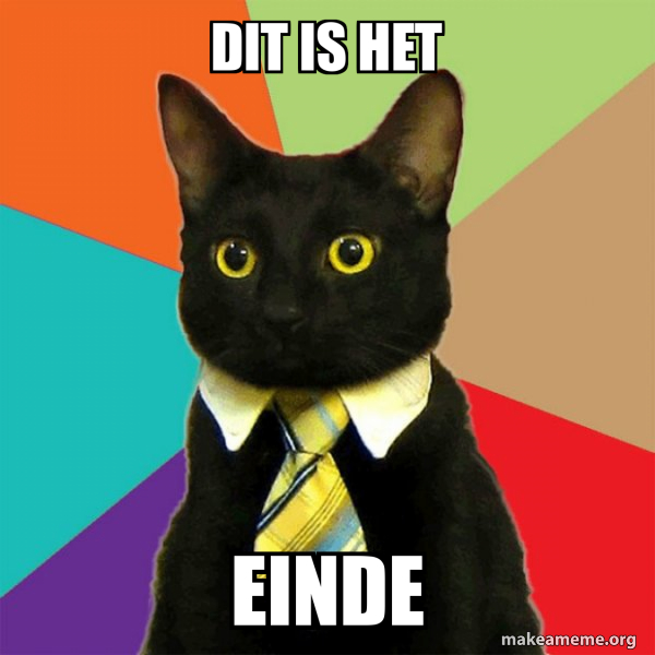 dit is het EINDE - Business Cat Meme Generator