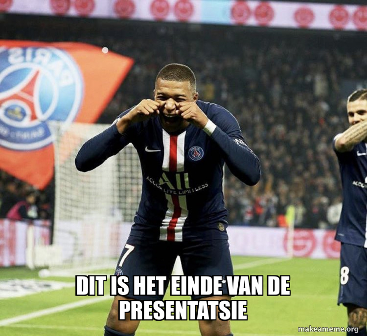 dit is het einde van de presentatsie Meme Generator