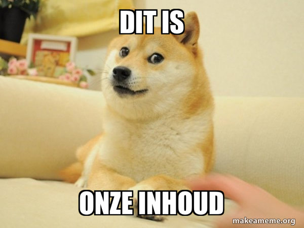 dit is onze inhoud - Doge Meme Generator