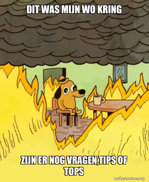 dit was mijn wo kring zijn er nog vragen,tips of tops - This Is Fine ...