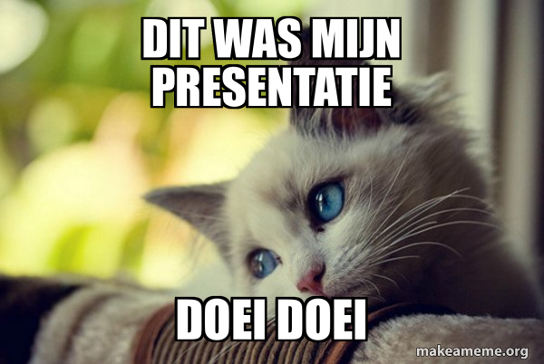 dit was mijn presentatie doei doei - First World Cat Problems Meme ...