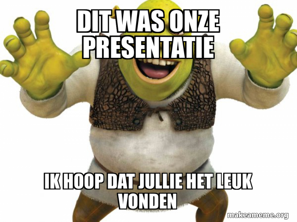 Dit was onze presentatie ik hoop dat jullie het leuk vonden - Shrek ...