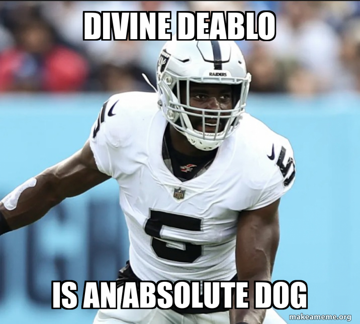 divine deablo is an absolute dog Meme Generator