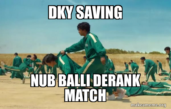 dky saving nub balli derank match - Squid Game Ali Holding Seong Meme ...