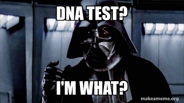 DNA test? I'm what? - Darth Vader - Choke Meme Generator