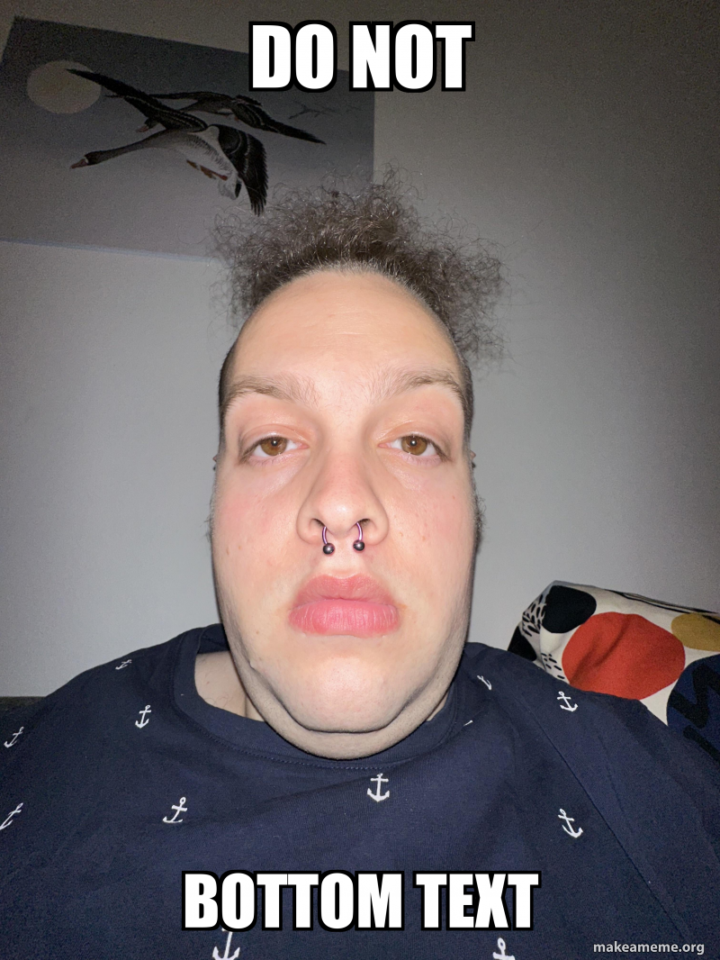 Do not Bottom text Meme Generator