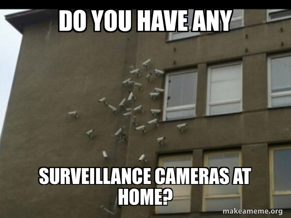 DO YOU HAVE ANY SURVEILLANCE CAMERAS AT HOME? - Paranoia meme Meme ...