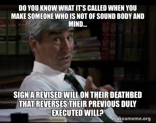 do you know What it's called when you make someone who is not of sound ...