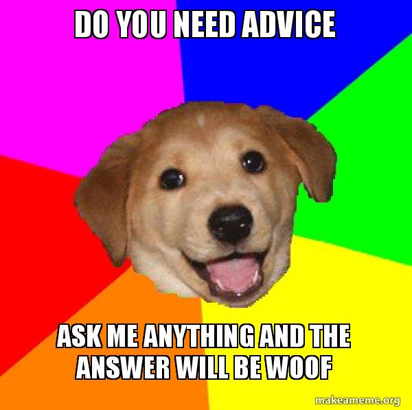 Do you need advice Ask me anything and the answer will be woof - Advice ...