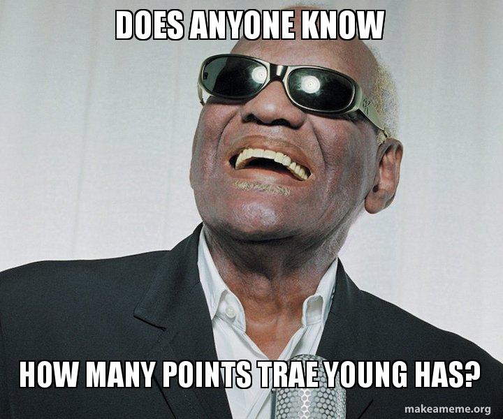 Does anyone know how many points trae young has? Meme Generator