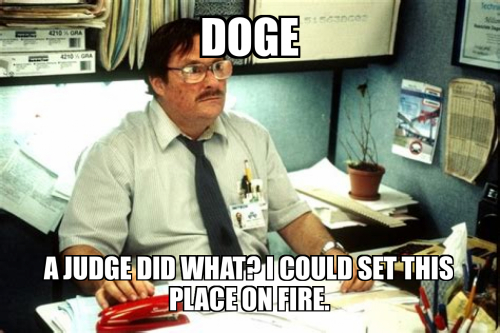 DOGE A Judge did what? I could set this place on fire. Meme Generator