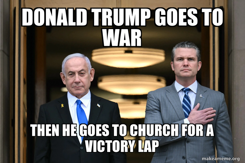 Donald Trump goes to war Then he goes to church for a victory lap ...