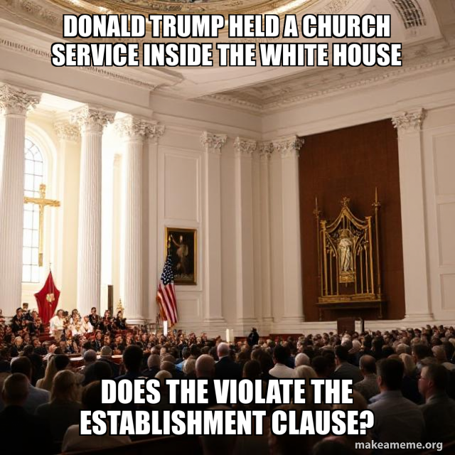 Donald trump held a church service inside the white house Does the ...