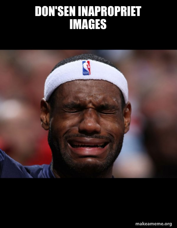 don'sen inapropriet images - Lebron Crying Meme Generator