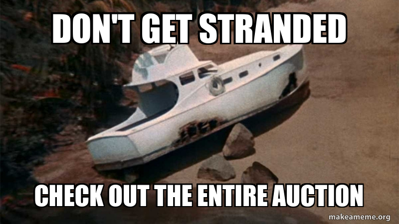 don't get stranded check out the entire auction Meme Generator