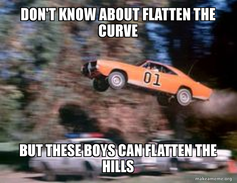 Don't know about flatten the curve But these boys can flatten the hills ...