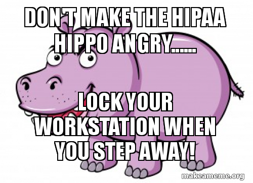 Don't Make the HIPAA Hippo Angry...... Lock Your Workstation When You ...