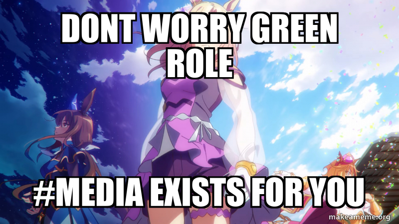 Dont worry green role #media exists for you Meme Generator