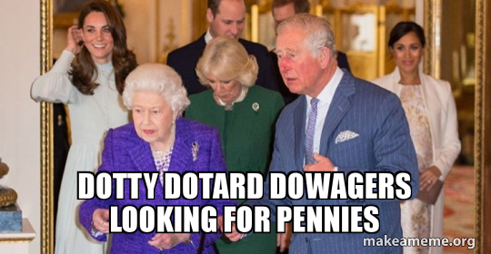 DOTTY DOTARD DOWAGERS LOOKING FOR PENNIES Meme Generator