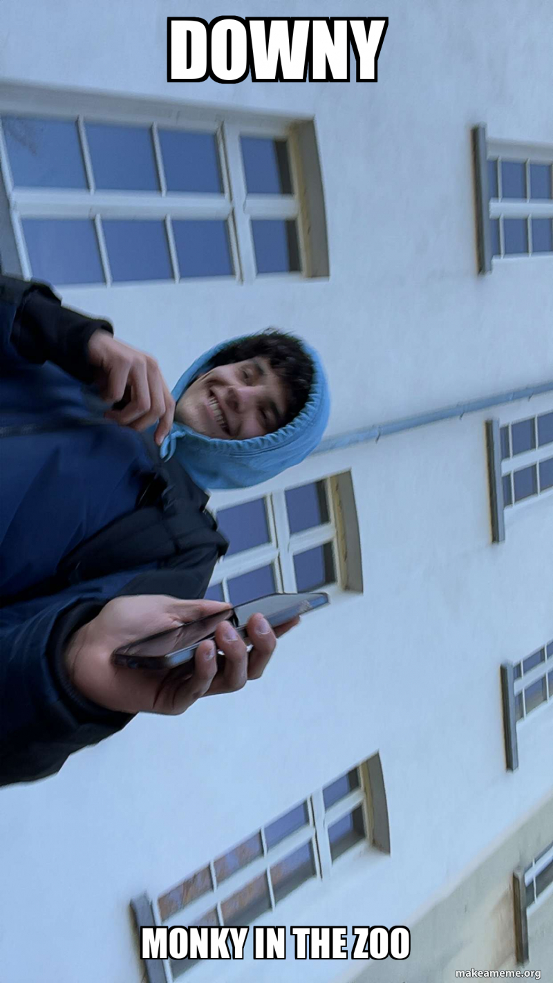 downy monky in the zoo - Monky Meme Generator