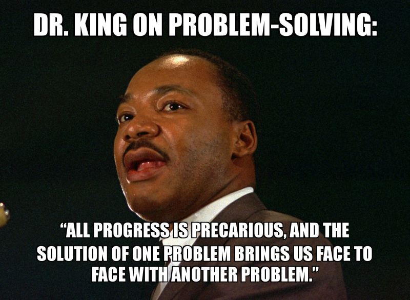 Dr. King on Problem-solving: â€œAll progress is precarious, and the ...