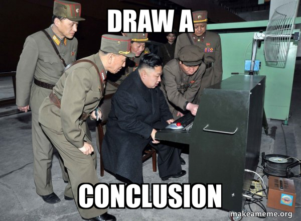 draw a conclusion - North Korea Not Scary Meme Generator