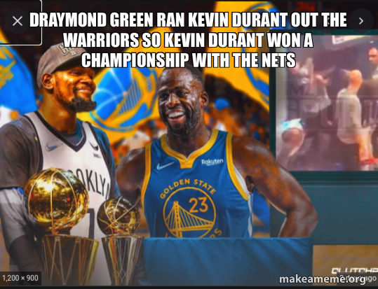 draymond green ran Kevin durant out the warriors so kevin durant won a ...