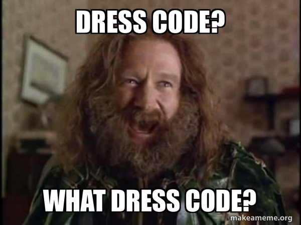 Dress code? what dress code? - Robin Williams - What year is it ...