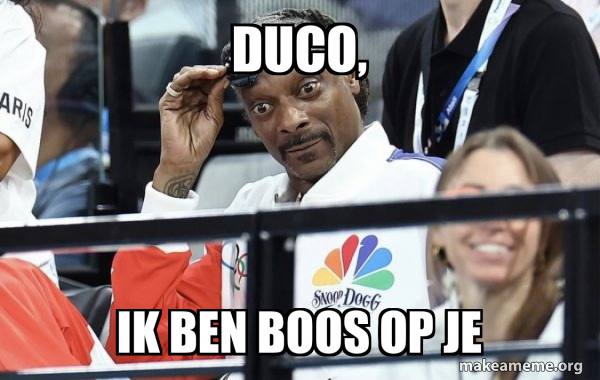Duco, Ik ben boos op je - Snoop Dogg Sunglasses at Olympics Meme Generator