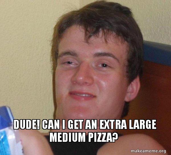 Large Medium Pizza Memes 104 Pizza Man Funny Stock Photos, High Res