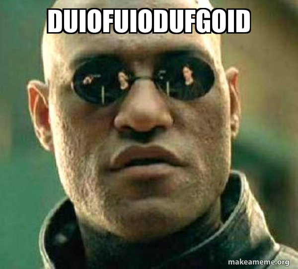duiofuiodufgoid - Matrix Morpheus Meme Generator