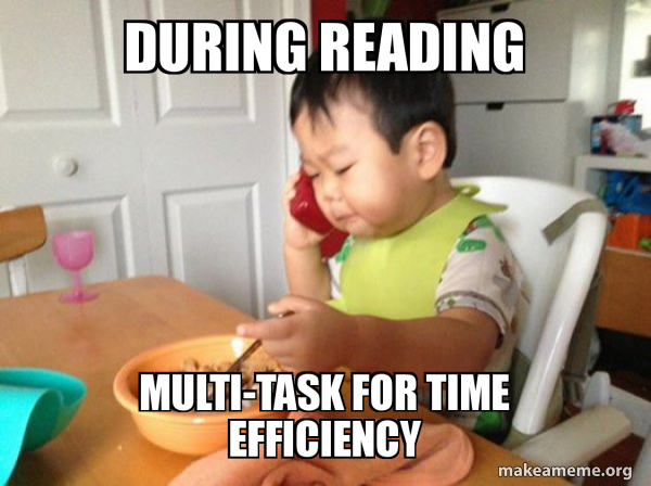 DURING READING MULTI-TASK FOR TIME EFFICIENCY - Businessman Baby Meme ...