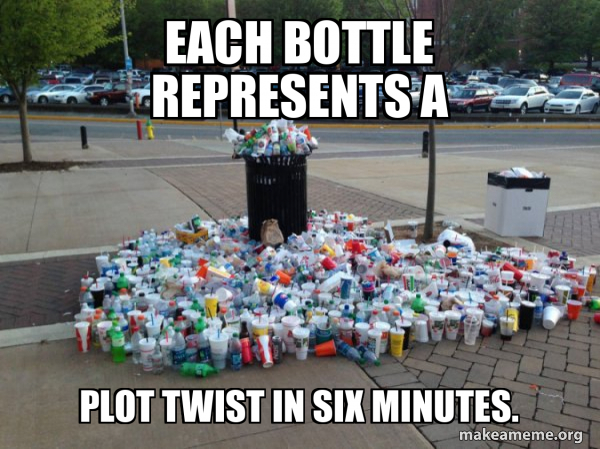 Each bottle represents a plot twist in Six Minutes. - Canadian Football ...