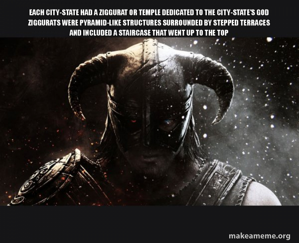 Each city-state had a ZIGGURAT or temple dedicated to the city-stateâ ...