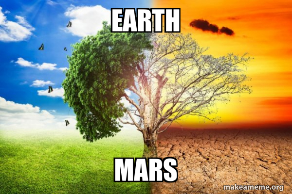 Earth Mars - Climate Change / Global Warming Meme Generator