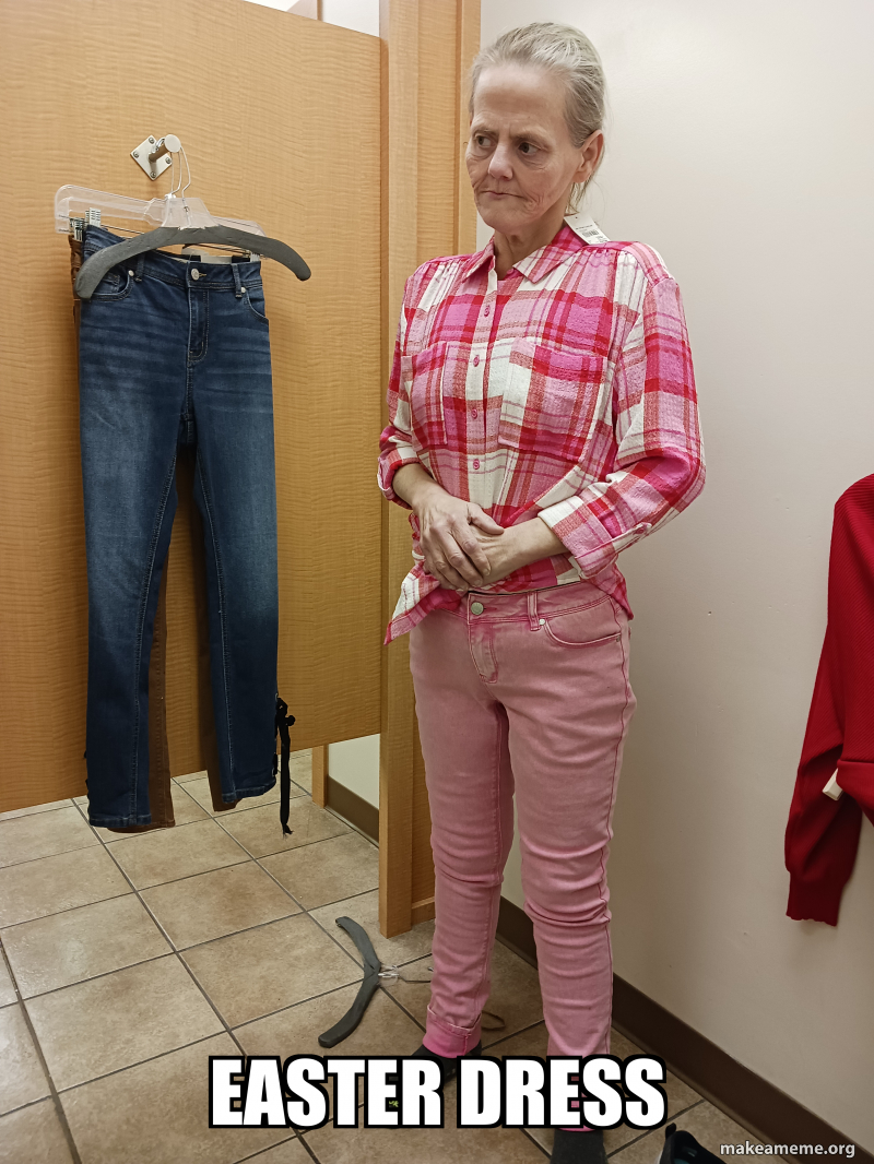 Easter dress - Tina's size 4 jeans Meme Generator