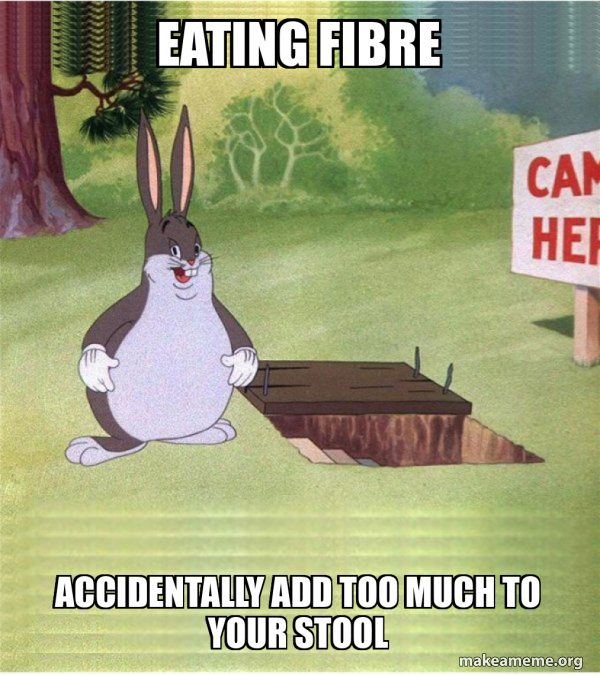 Eating fibre Accidentally add too much to your stool - Big Chungus Meme ...