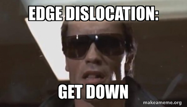 Edge dislocation: get down - The Terminator Meme Generator