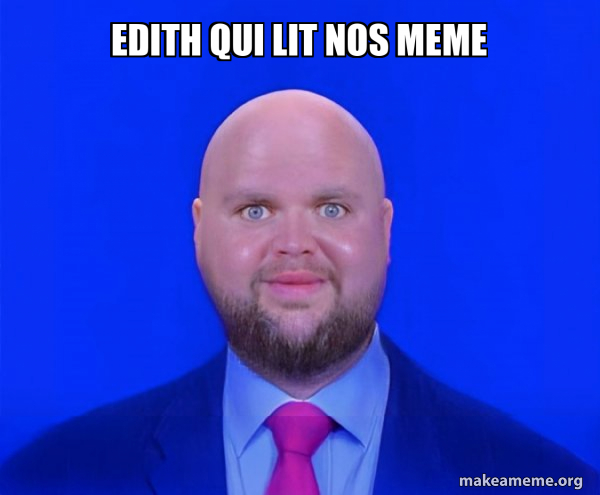 Edith qui lit nos meme - Bald J.D. Vance Meme Generator