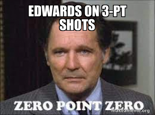 Edwards on 3-pt shots Meme Generator