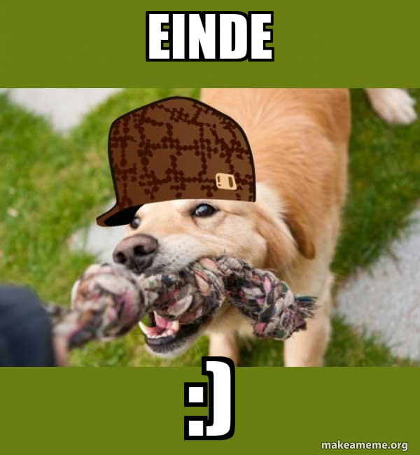 EINDE :) - Scumbag dog Meme Generator